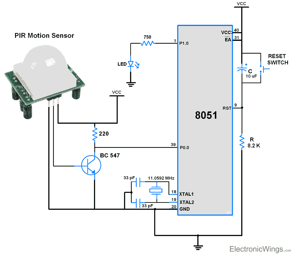 PIR Motion Sensor Interface with 8051 | 8051 Controller PIR Motion Sensor Interface with 8051 | 8051 Controller